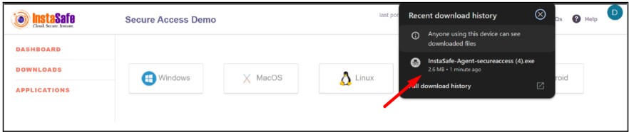 Agent Download & Installation - InstaSafe Documentation Hub